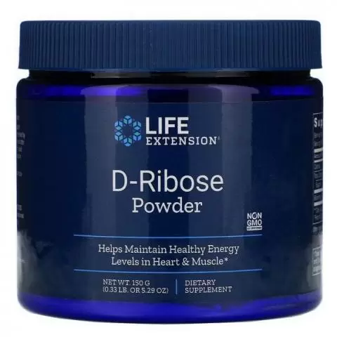 D-riboza v prahu (D-ribose), Life extension, 150g - Fmed.eu
